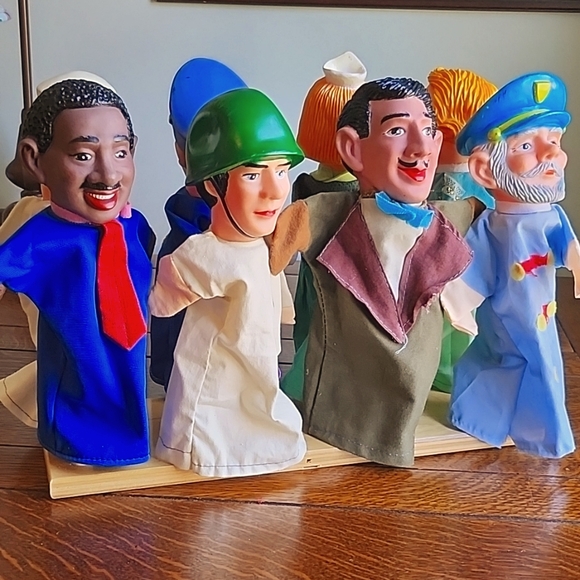 Vintage | Toys | Vintage Hand Puppets Set Of 8 With Rubber Heads | Poshmark